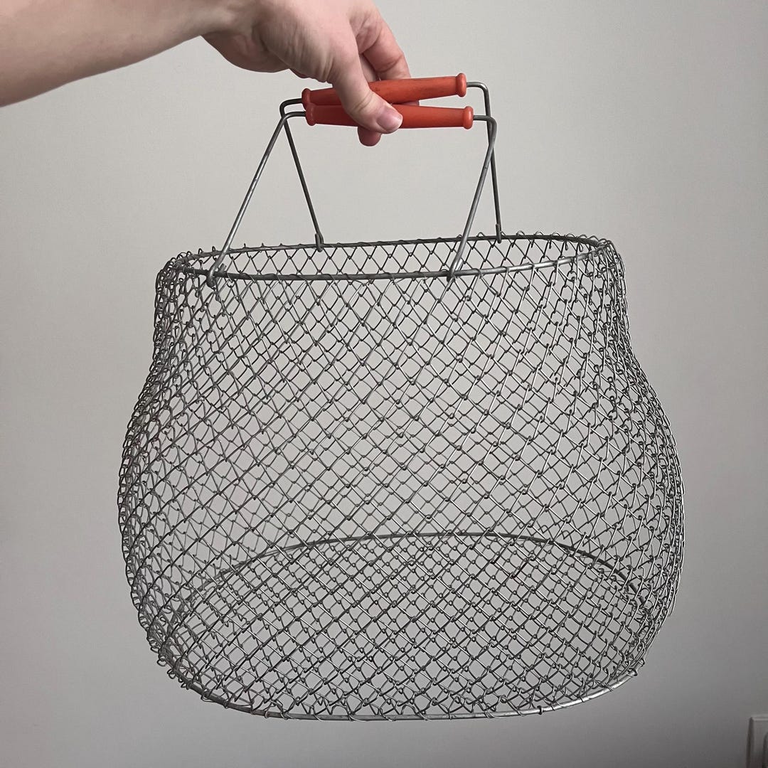 Vintage 60s 70s Eastern European Metal Wire Basket. Perfect for Easter ...
