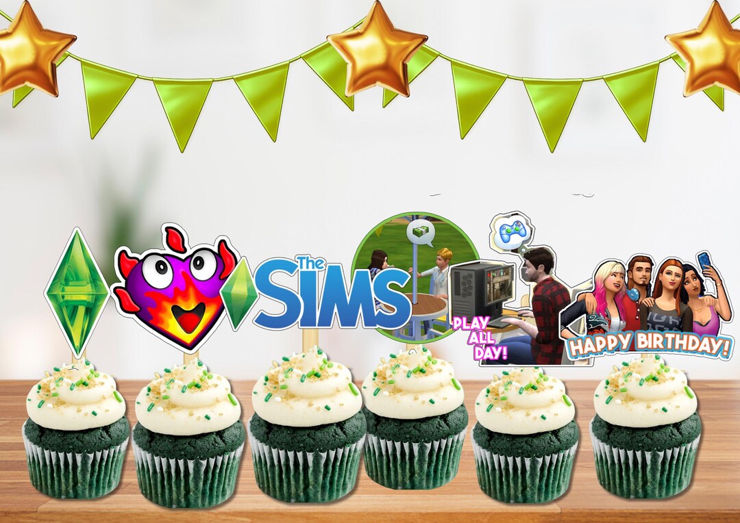 The Sims Themed Cupcake Topper, Printable. Ready to Download PNG File ...