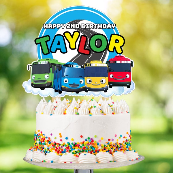 Tayo Birthday Cake Topper - Etsy