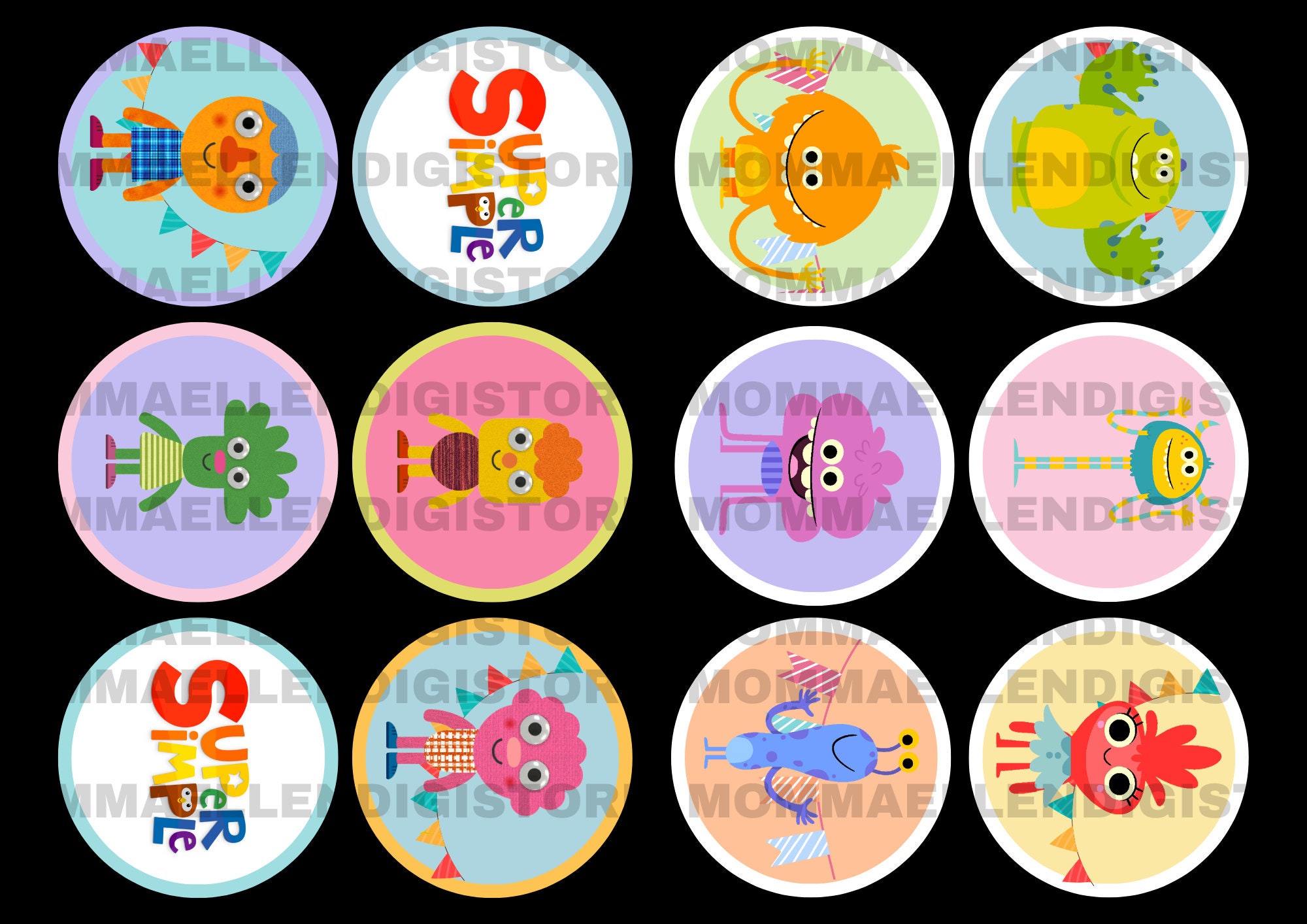 Super Simple Songs Png Cup Cake Topper for Baby Birthday - Etsy