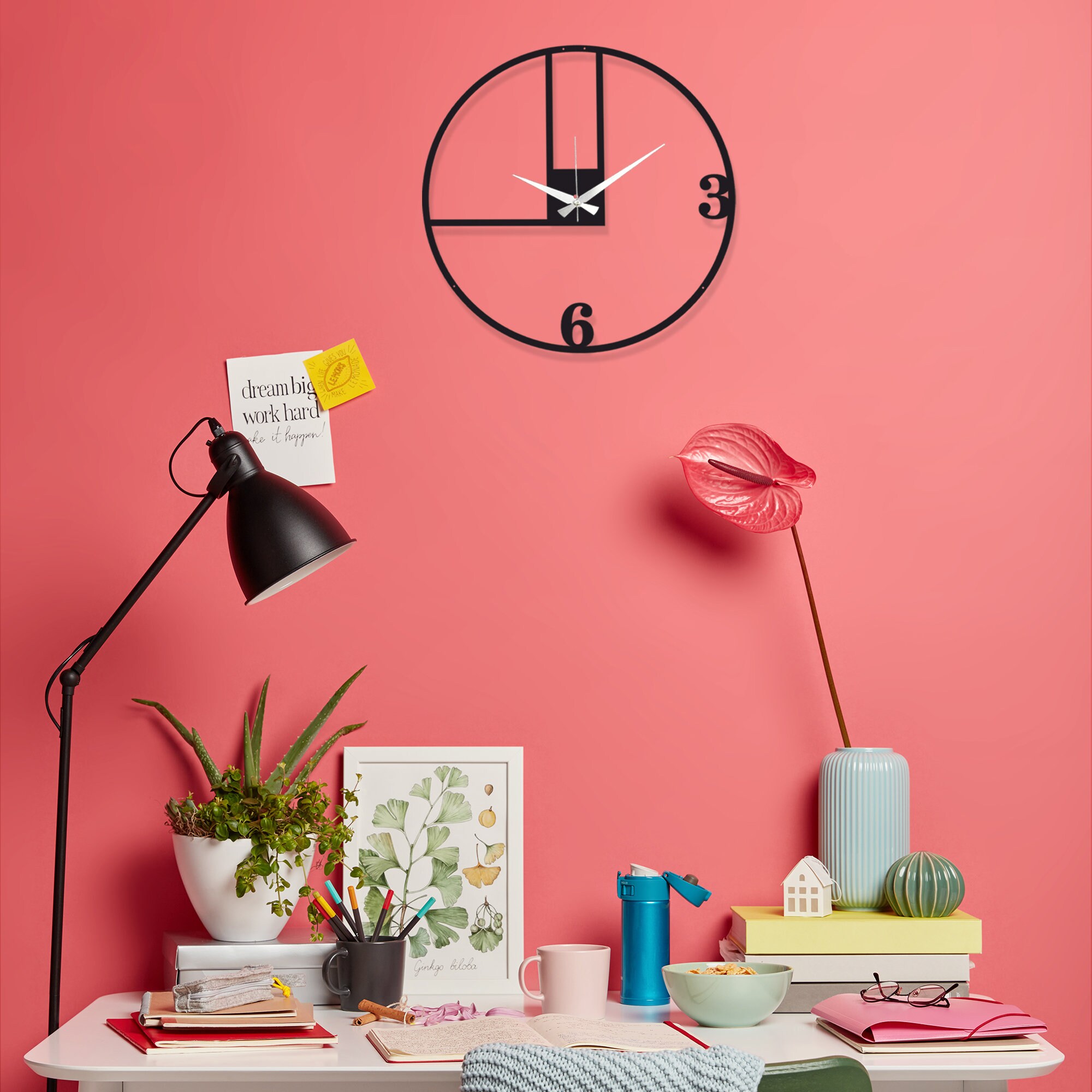 Unique Led Wall Clock, Minimalist Wall Decor, Modern Led Clock, Metal ...