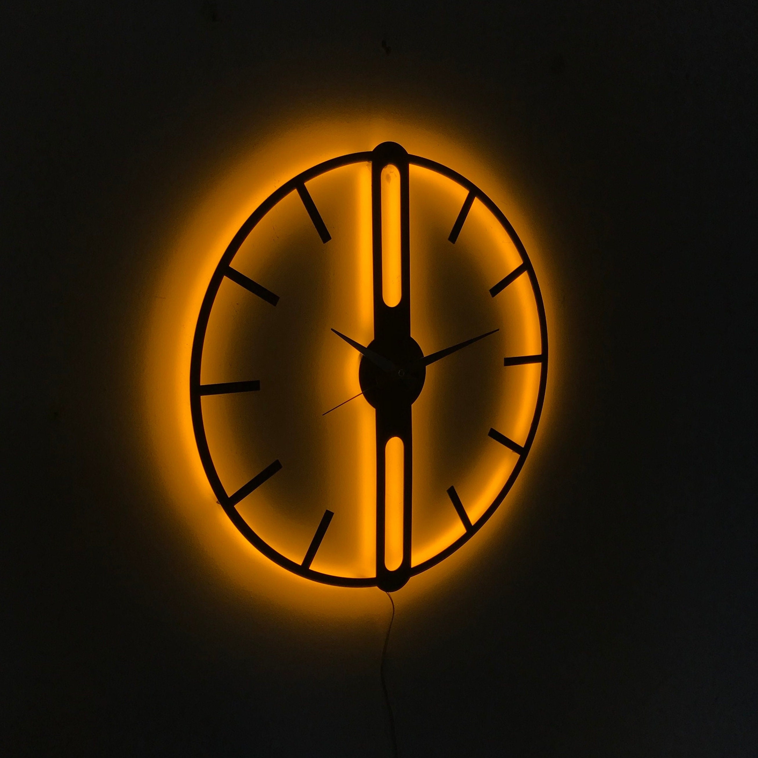 Unique Led Wall Clock Led Lighted Wall Decor Modern Led - Etsy