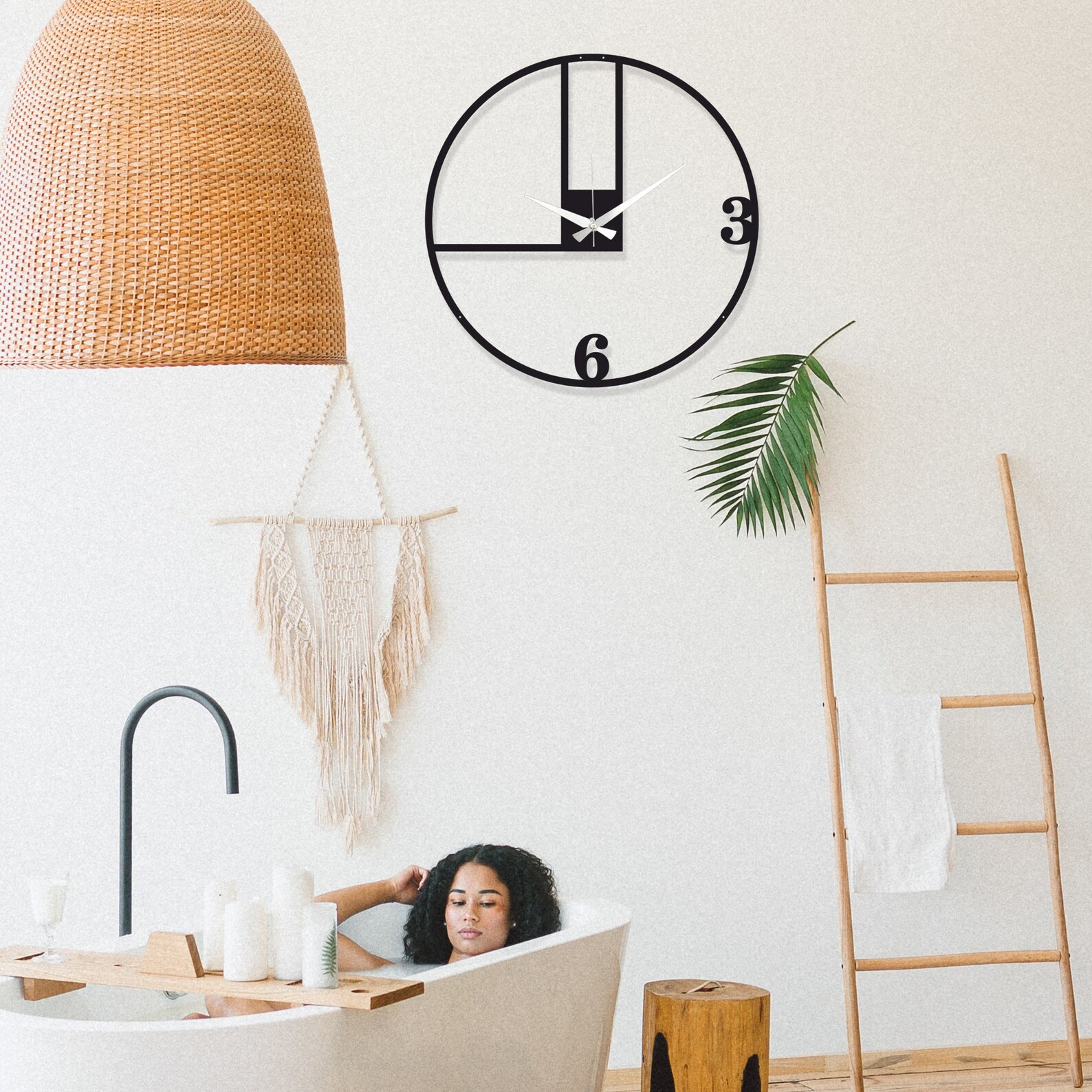 Unique Led Wall Clock, Minimalist Wall Decor, Modern Led Clock, Metal ...