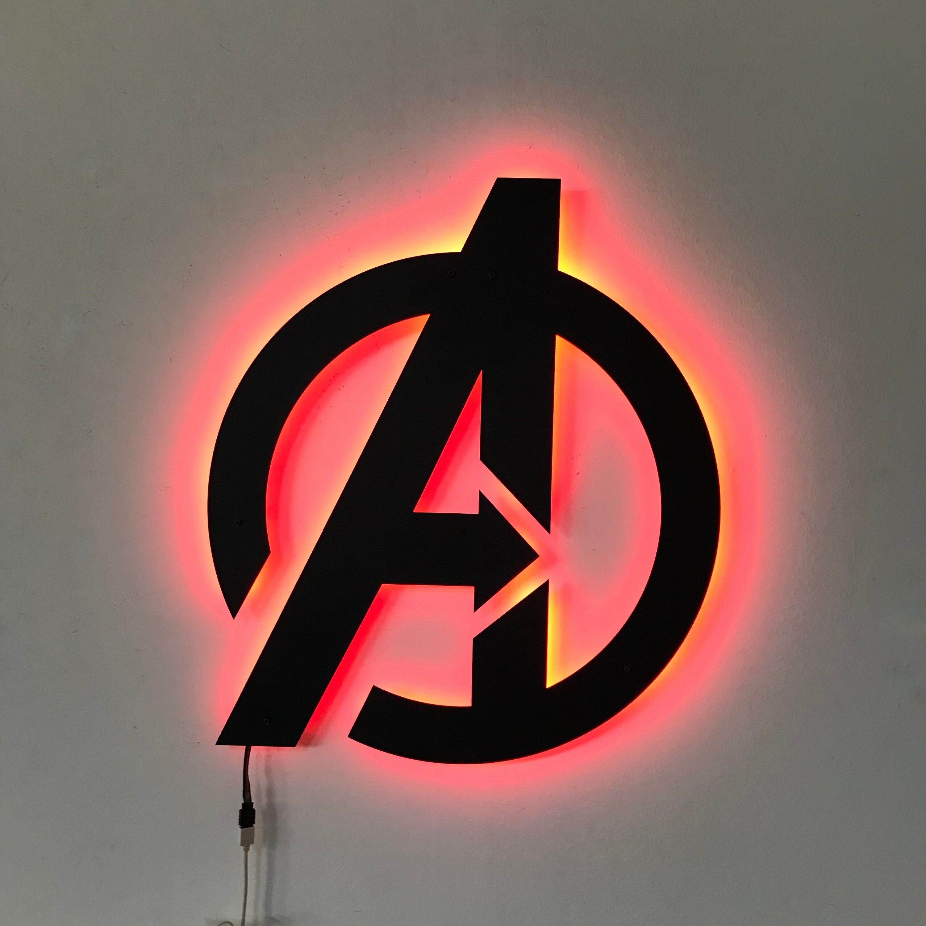 The Avengers RGB Sign, Super Heroes Led Lighted Sign, Avengers Assemble ...