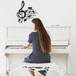 Sol Key Music Notes Led Sign, Music Wall Art, Metal Music Led Signs ...