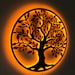 Life Tree Metal Decor, Family Tree, Led Wall Art, Tree Decor, Metal ...