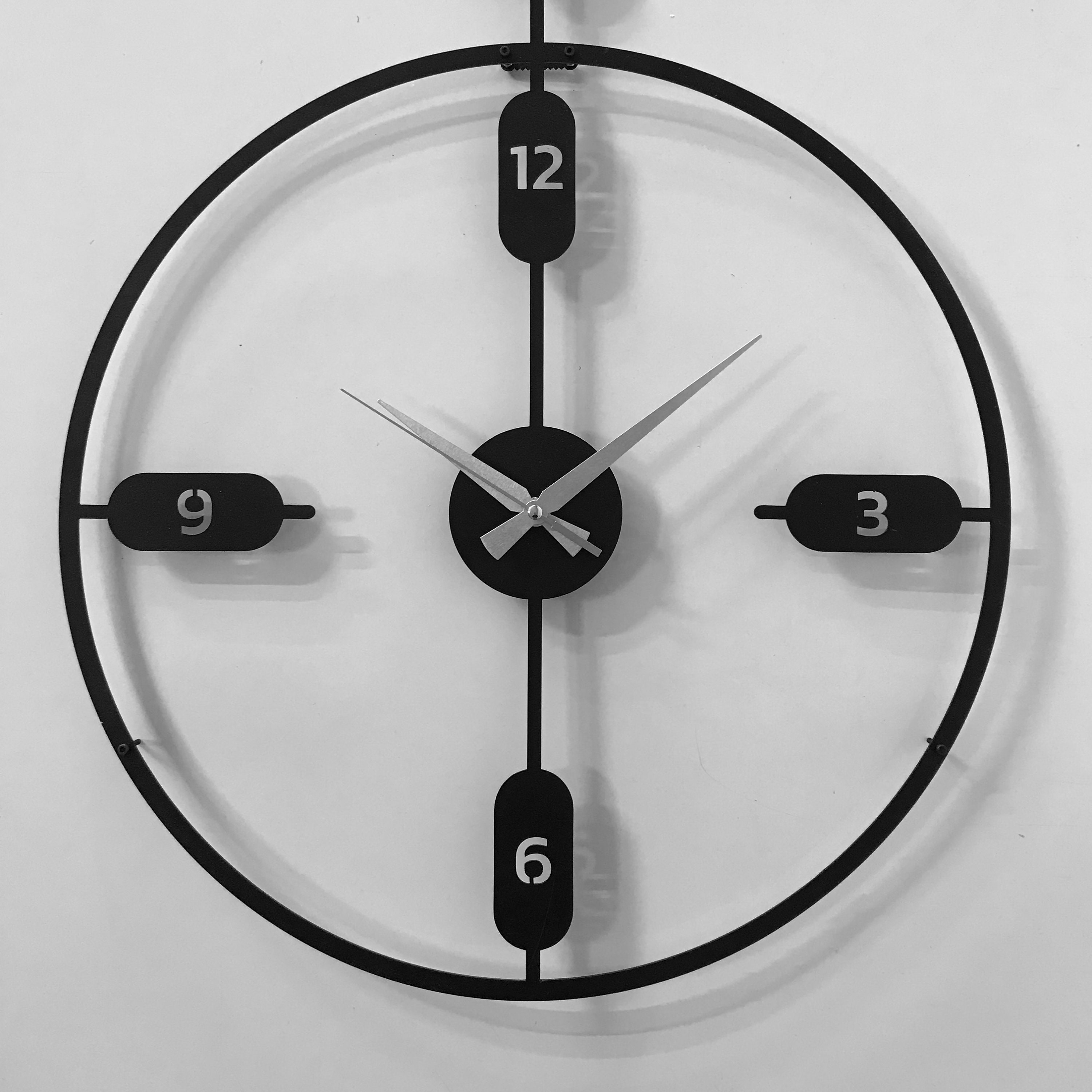 Led Lighted Wall Decor, Unique Led Wall Clock, Modern Led Clock, Metal ...