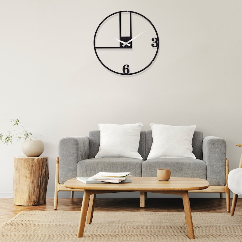Unique Led Wall Clock, Minimalist Wall Decor, Modern Led Clock, Metal ...