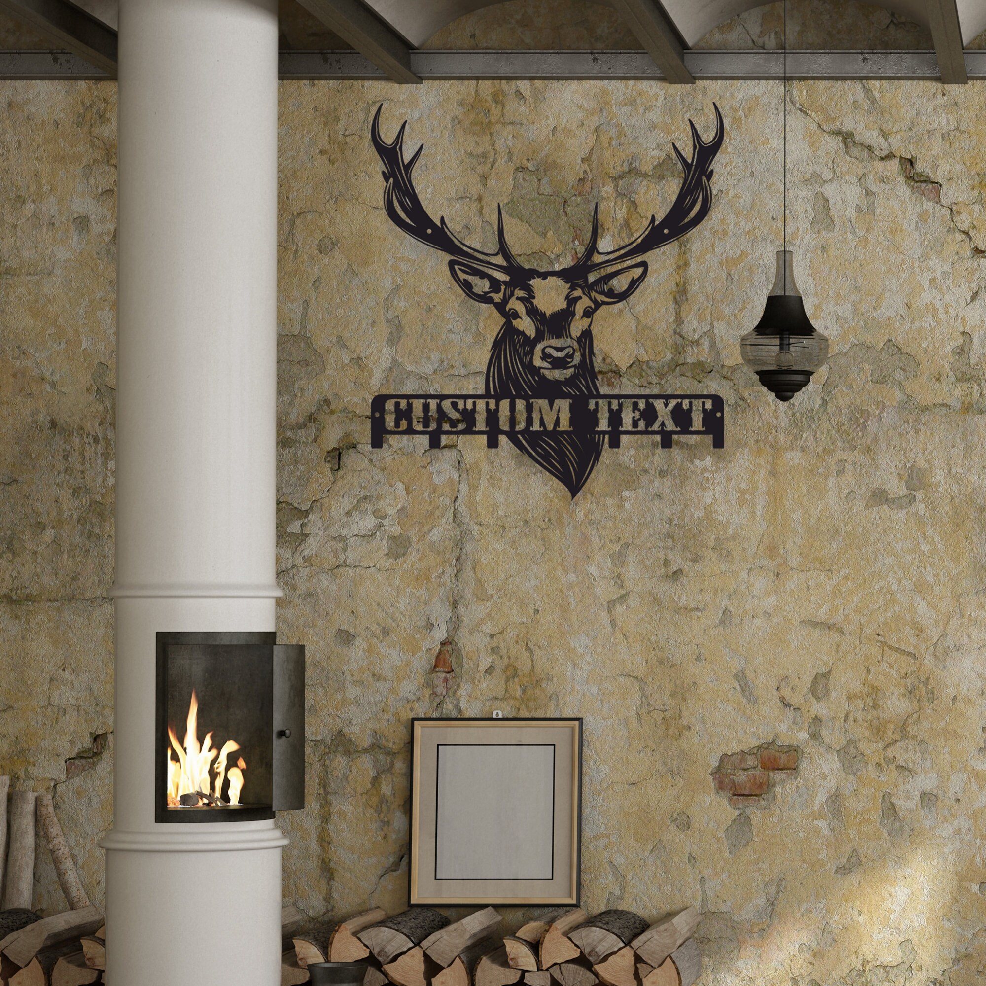 Custom Deer Hunting Metal Hanger, Personalized Coat Rack, Head Deer ...