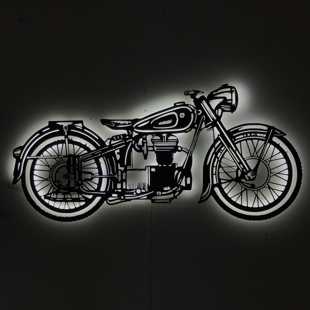 Motorcycle Metal Wall Art, Motor Gifts, Motorcycle, Motorroad, Metal ...