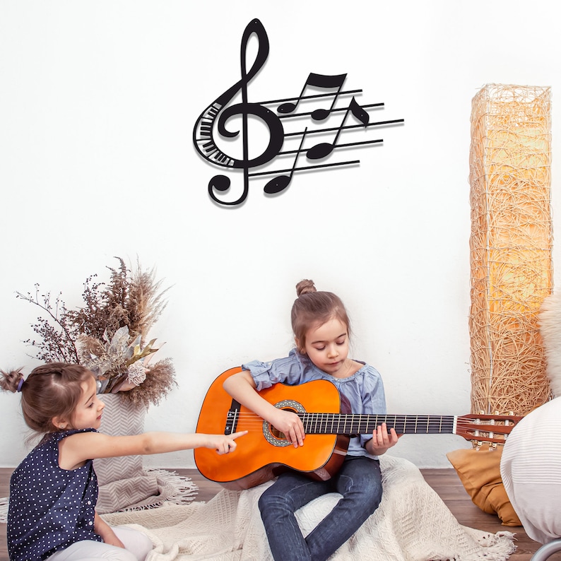 Sol Key Music Notes Led Sign, Music Wall Art, Metal Music Led Signs ...