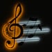 Sol Key Music Notes Led Sign, Music Wall Art, Metal Music Led Signs ...