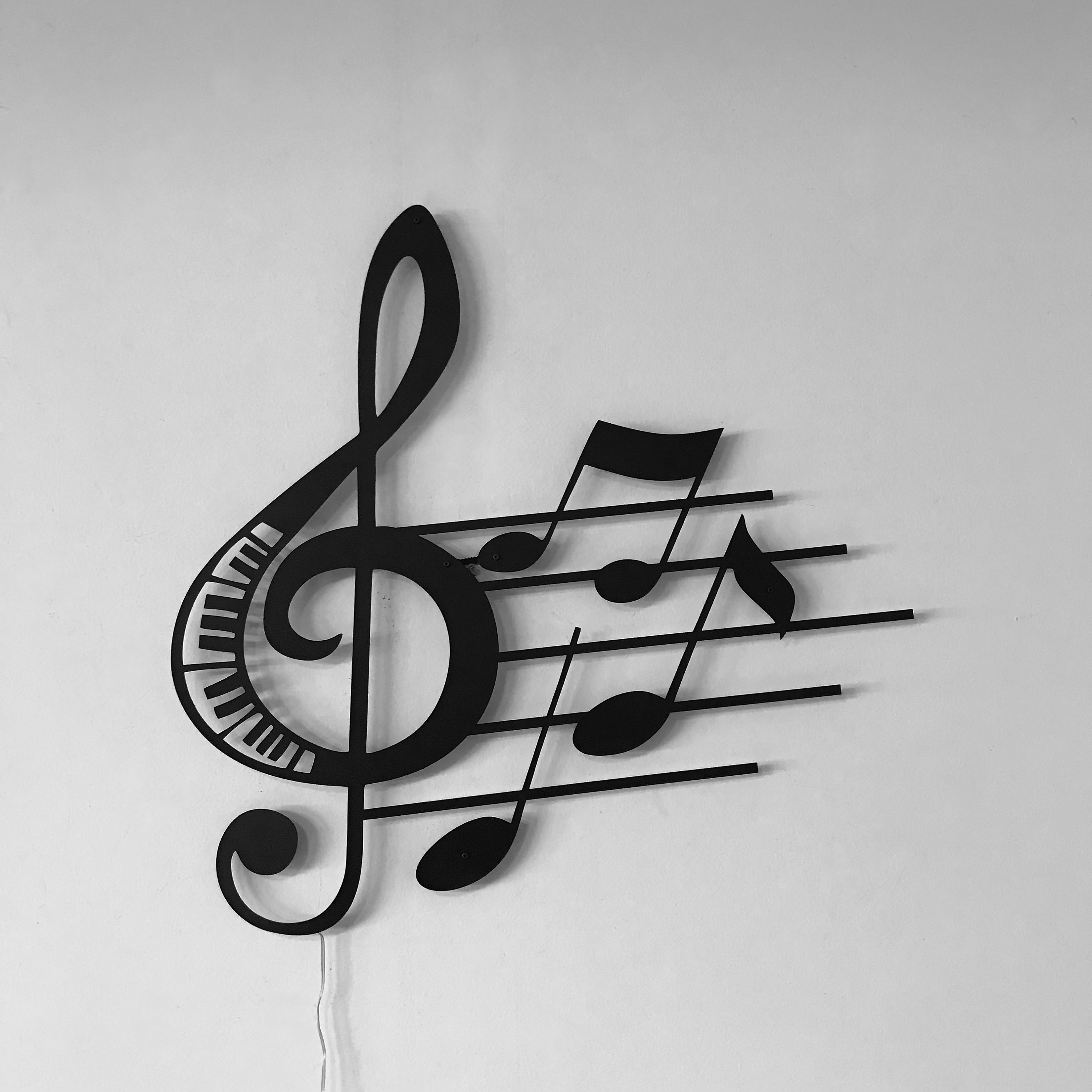 Sol Key Music Notes Led Sign, Music Wall Art, Metal Music Led Signs ...