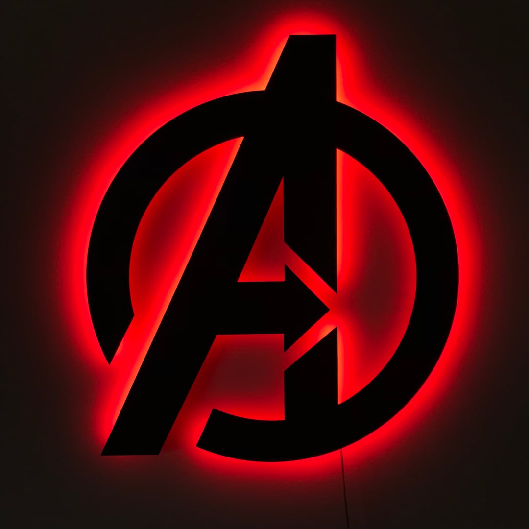 The Avengers RGB Sign, Super Heroes Led Lighted Sign, Avengers Assemble ...