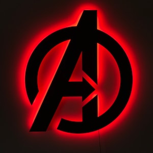 The Avengers RGB Sign, Super Heroes Led Lighted Sign, Avengers Assemble ...