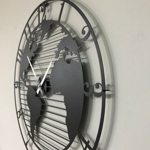 World Clock, Cool Clock, Unique Wall Clock, Minimalist Wall Decor ...