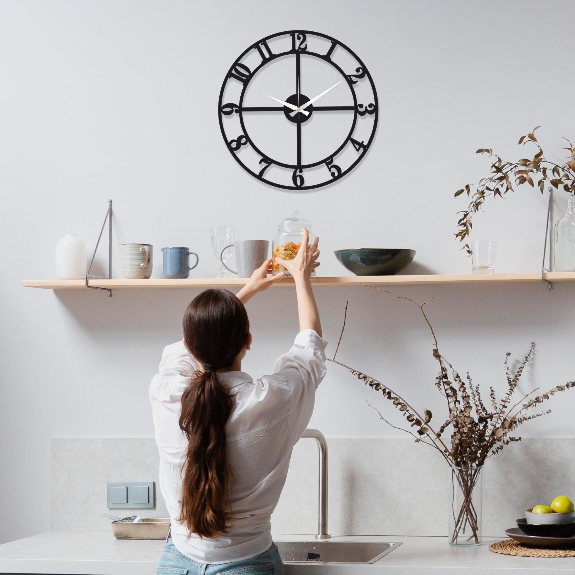 Lighted Wall Decor, Unique Led Wall Clock, Modern Led Clock, Metal Wall ...