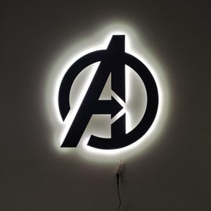The Avengers RGB Sign, Super Heroes Led Lighted Sign, Avengers Assemble ...