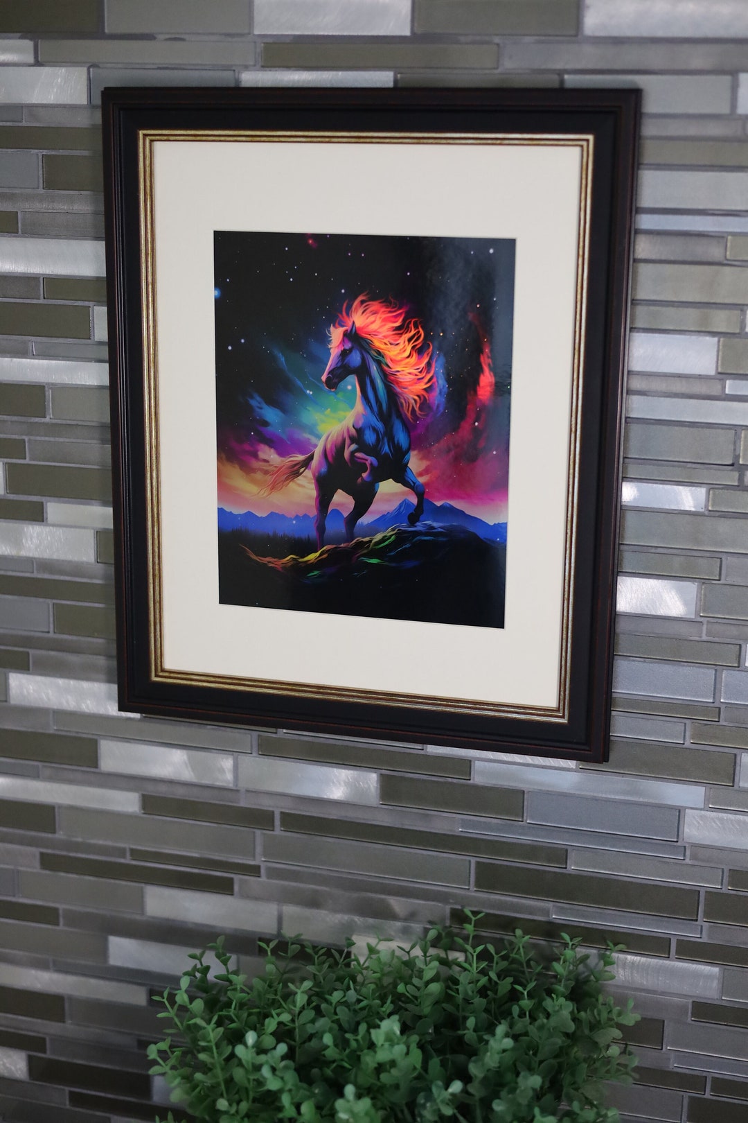 Holographic Pyrois Apollo's Horse of Fire Art Print Mythical Greek Wall ...