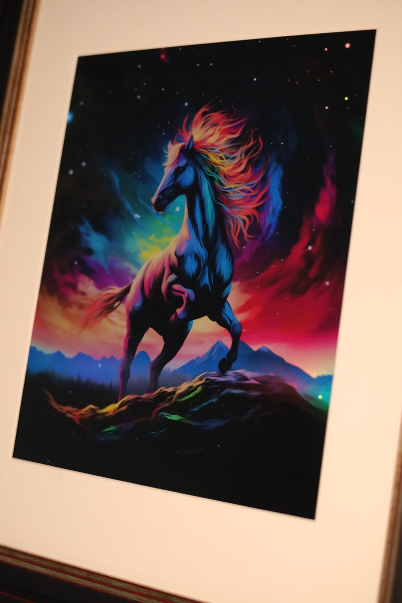 Holographic Pyrois Apollo's Horse Art Print, Mythical Wall Decor ...