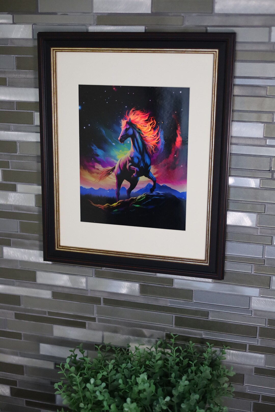 Holographic Pyrois Apollo's Horse of Fire Art Print Mythical Greek Wall ...