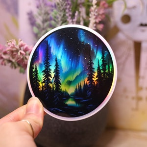 Holographic Aurora Borealis Sky Rainbow Decal Laptop Magical Astral ...