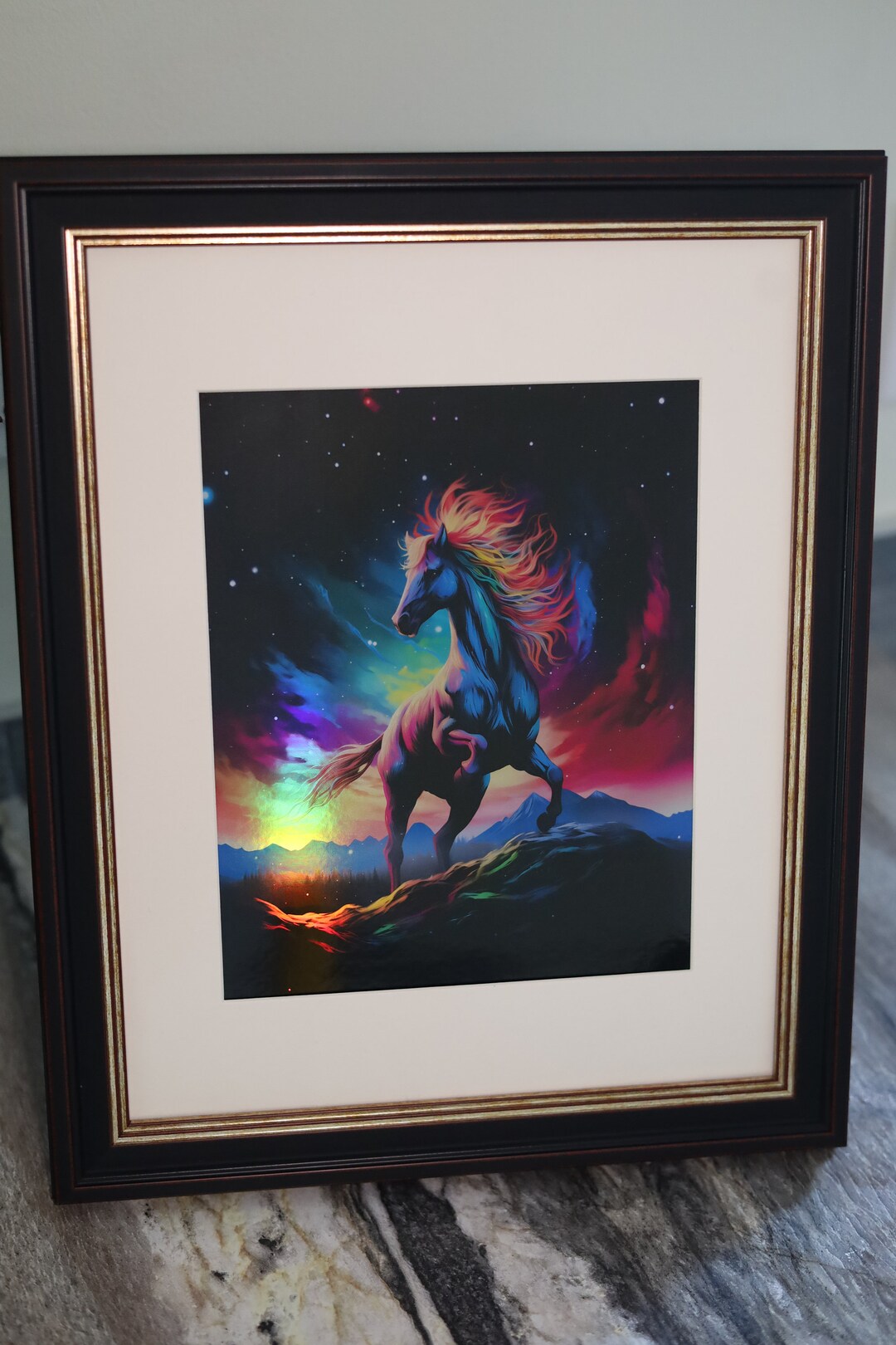 Holographic Pyrois Apollo's Horse Art Print, Mythical Wall Decor ...
