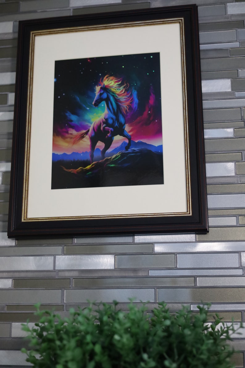Holographic Pyrois Apollo's Horse Art Print, Mythical Wall Decor ...