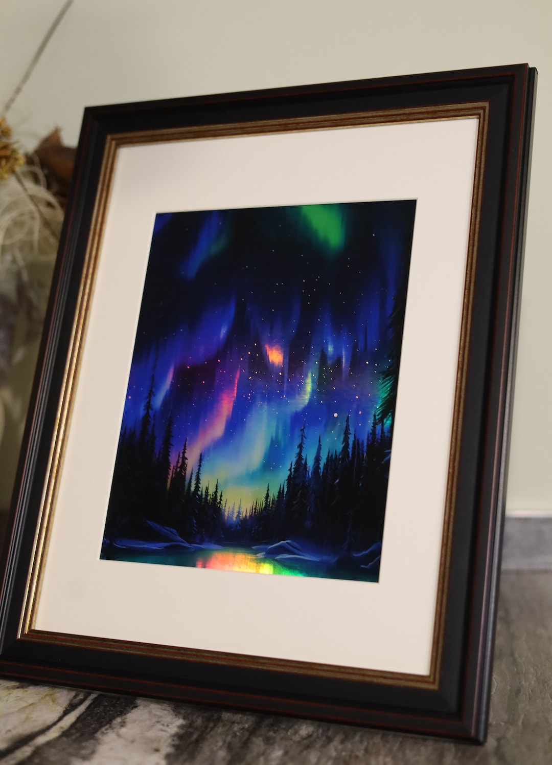Holographic Aurora Borealis Sky Rainbow Art Print Magical Astral Shiny ...