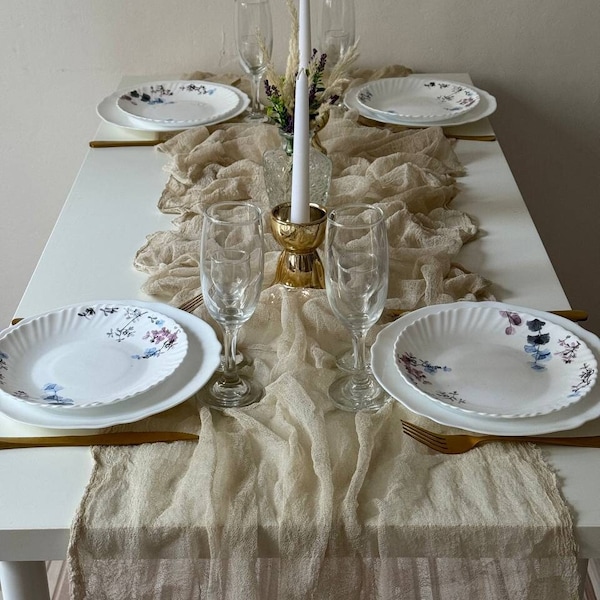 Gauze Table Runner - Etsy