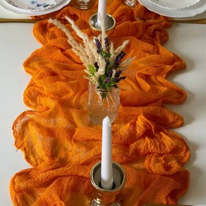 Cheesecloth Table Runner Fall Wedding: Terracotta Boho Arch Drape ...
