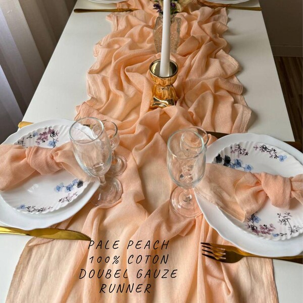Peach Table Runner - Etsy