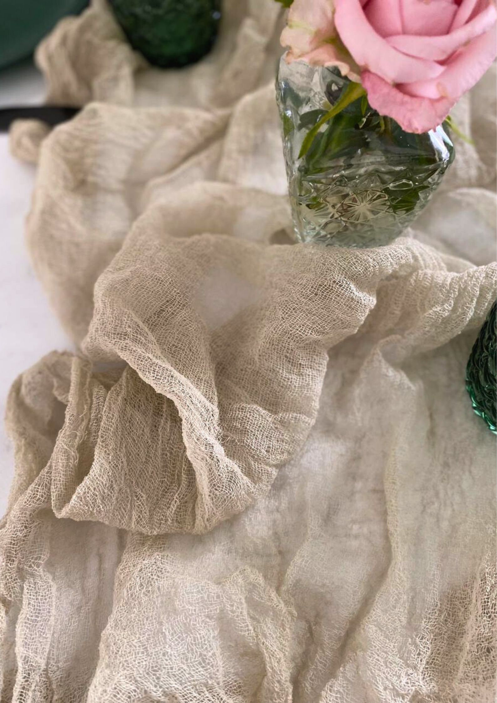 Light Beige Gauze Table Runner Wedding Decor Boho Centerpieces - Etsy