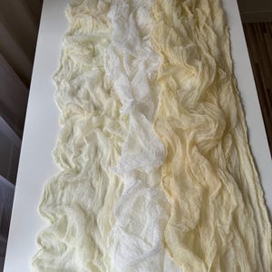 Ivory Cheesecloth Table Runner, Farm Wedding Centerpieces for Rehersal ...