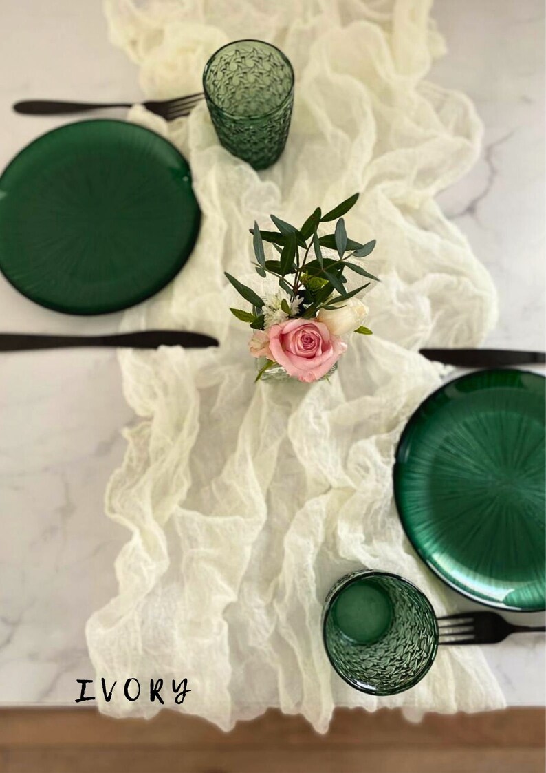 Light Beige Gauze Table Runner Wedding Decor Boho Centerpieces - Etsy
