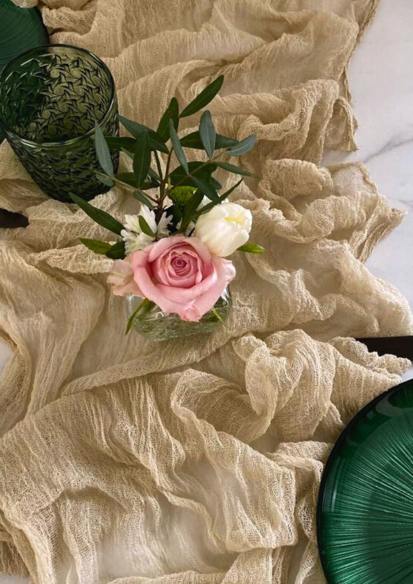 Light Beige Gauze Table Runner Wedding Decor Boho Centerpieces - Etsy