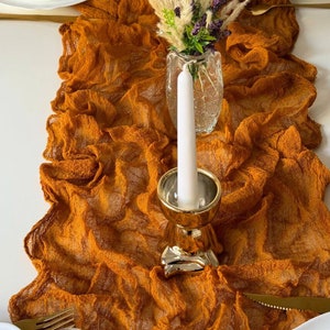 Cheesecloth Table Runner Fall Wedding: Terracotta Boho Arch Drape ...