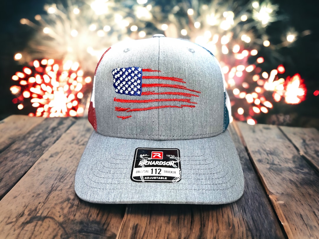 USA Flag Hat American Flag Hat Patriotic Hat Distressed Flag Hat Stars ...