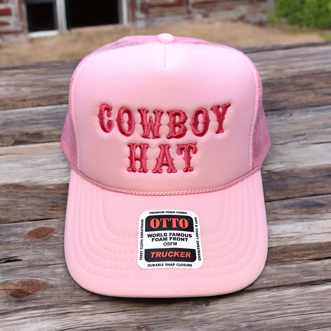 Cowboy Hat, Cowboy Trucker Hat, Embroidered Hat, Funny Hat, Country ...