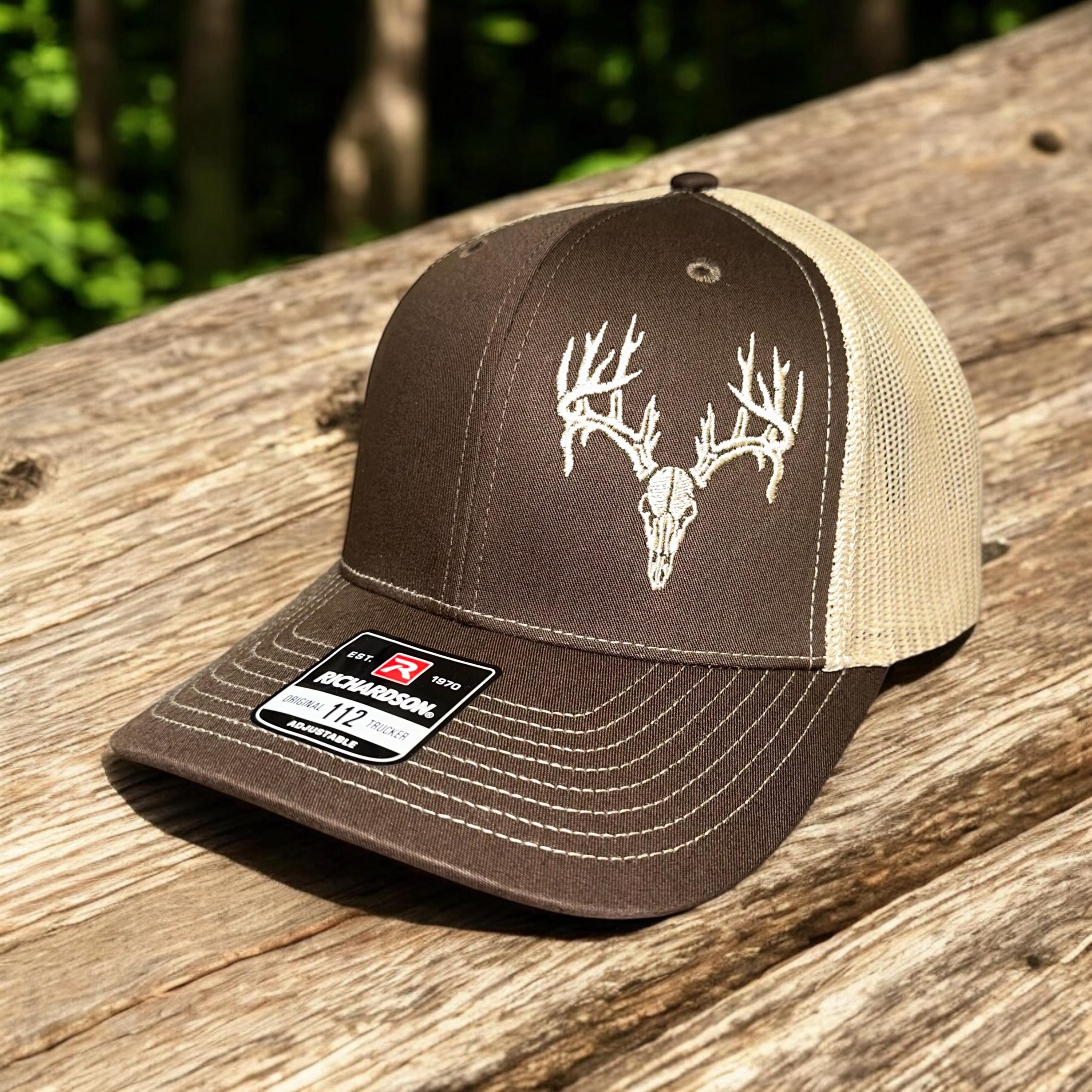 Deer Skull Hat, Embroidered Hunting Hat, Deer Hunting Hat, Antlers ...