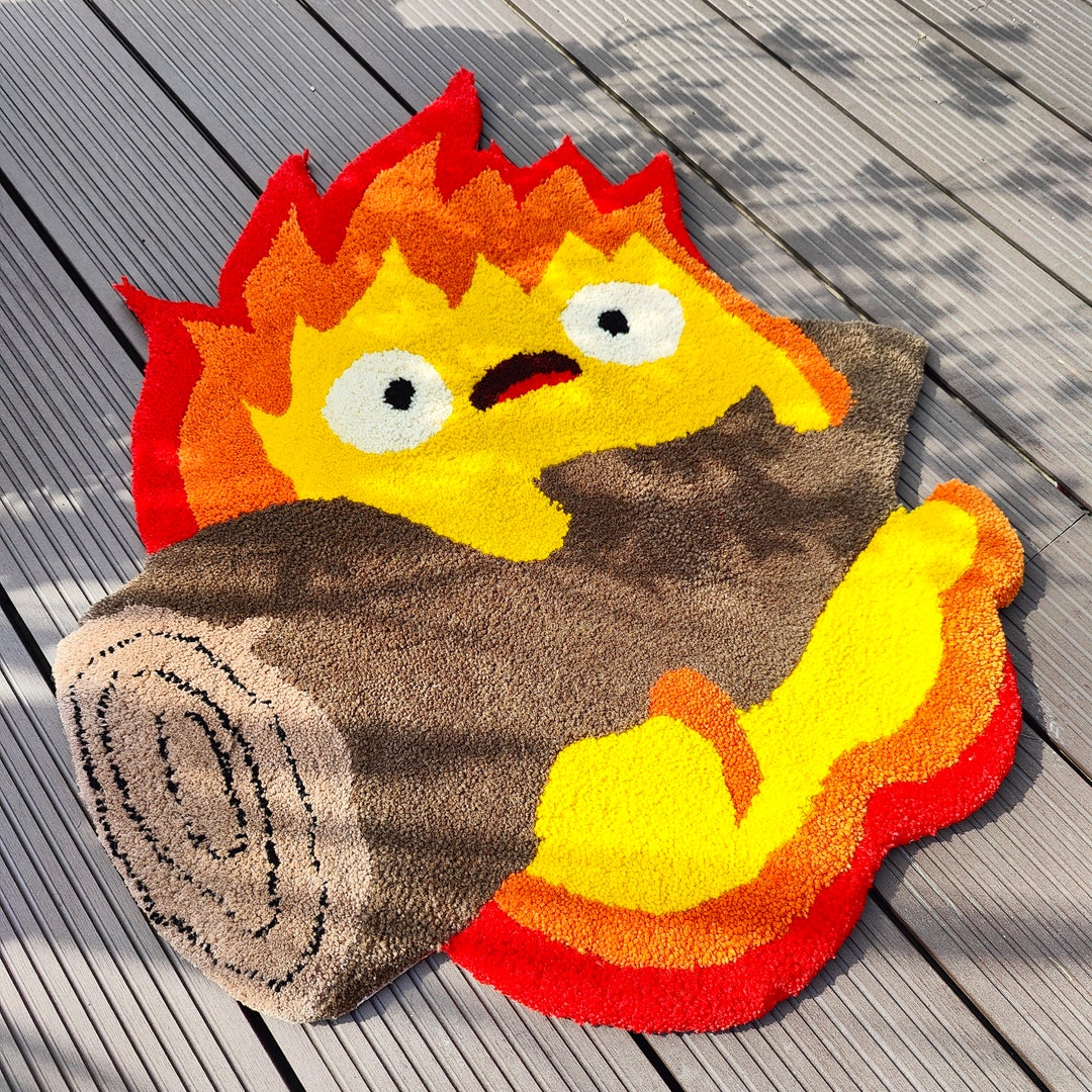 Calcifer Hand Tufted Rug - Etsy