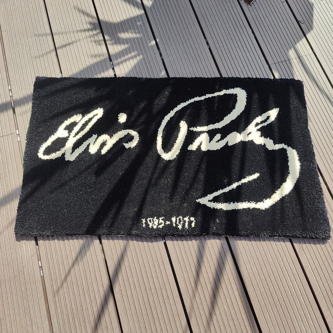 Elvis Presley Hand Tufted Signature Rug - Etsy