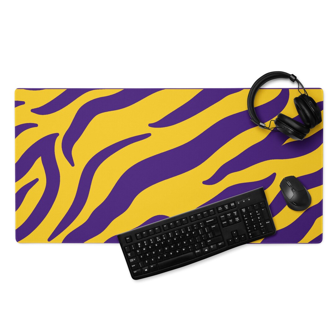 LSU Tiger Stripe Gaming Mousepad - Desk Mat - Etsy