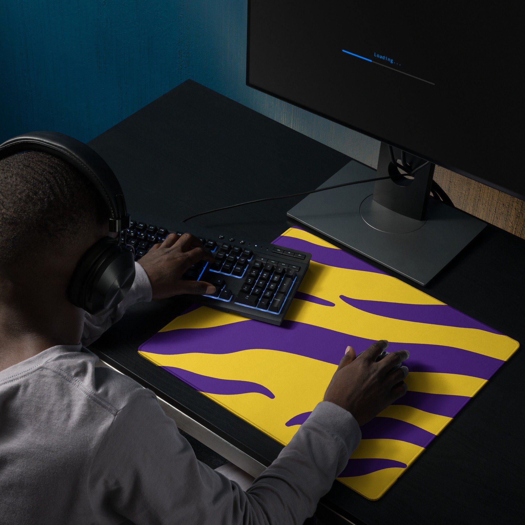 LSU Tiger Stripe Gaming Mousepad - Desk Mat - Etsy
