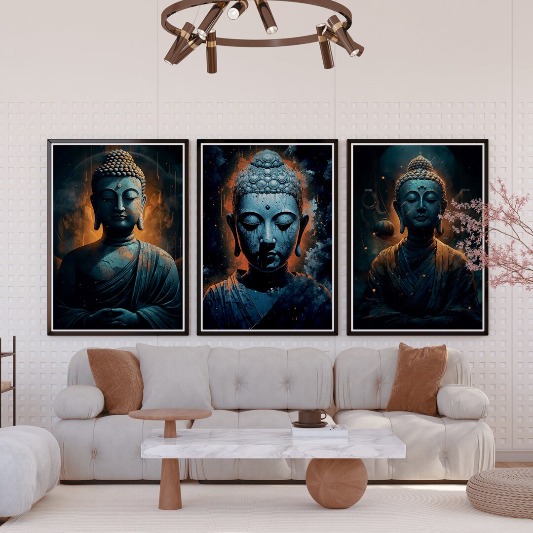 3 Buddha Wall Art, Stunning Buddha Decor, Buddha Poster, Buddha Art ...