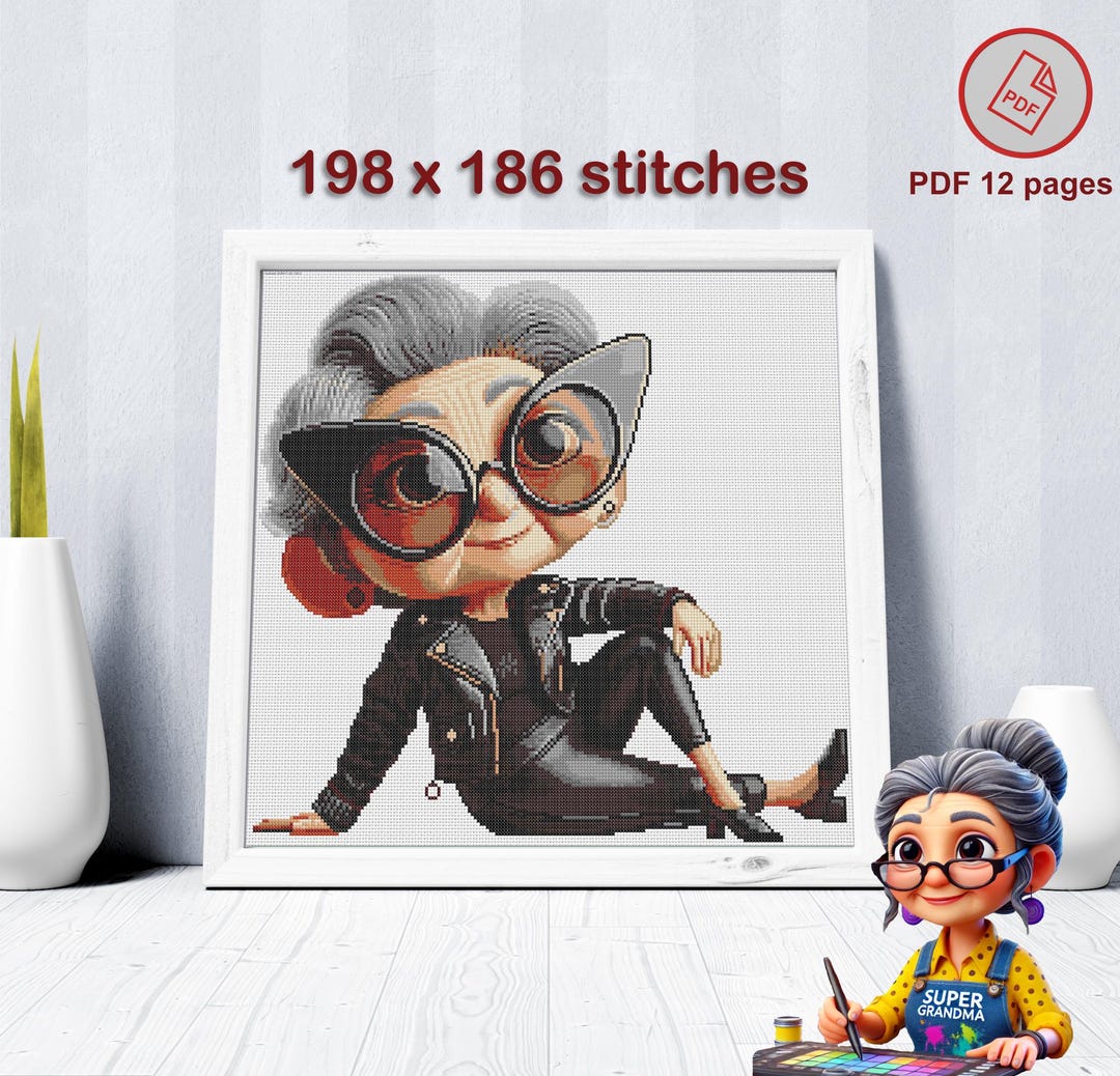 Super Grandma in Cross-stitch: a Grandma With Attitude, Style, and ...