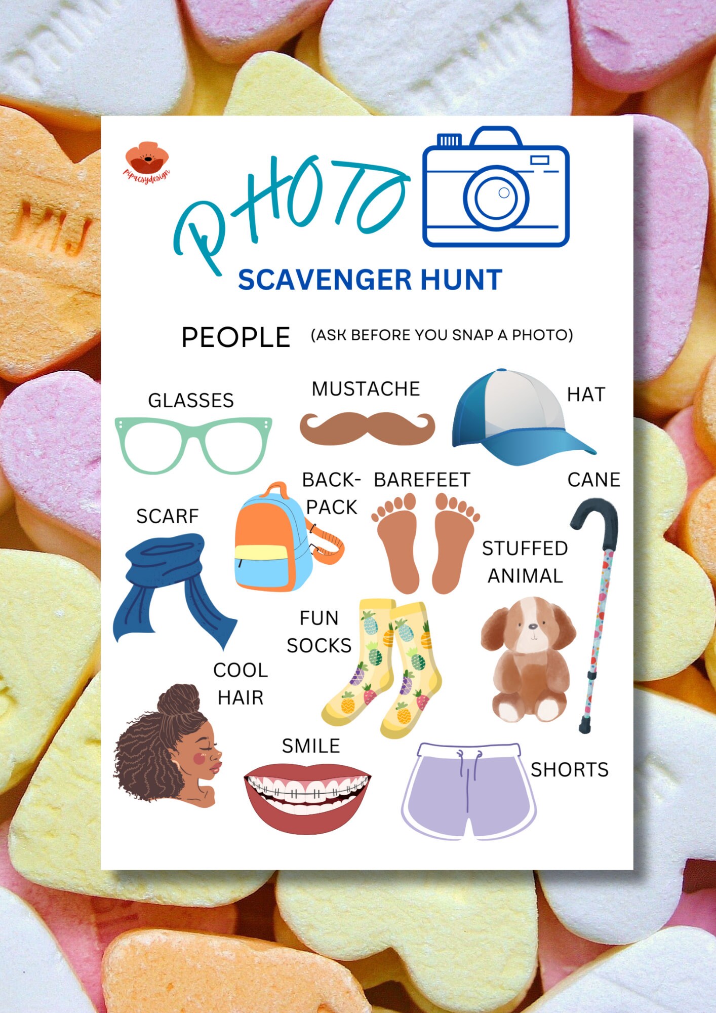 Photo Scavenger Hunt About People, Photo Safari About People, Kids ...