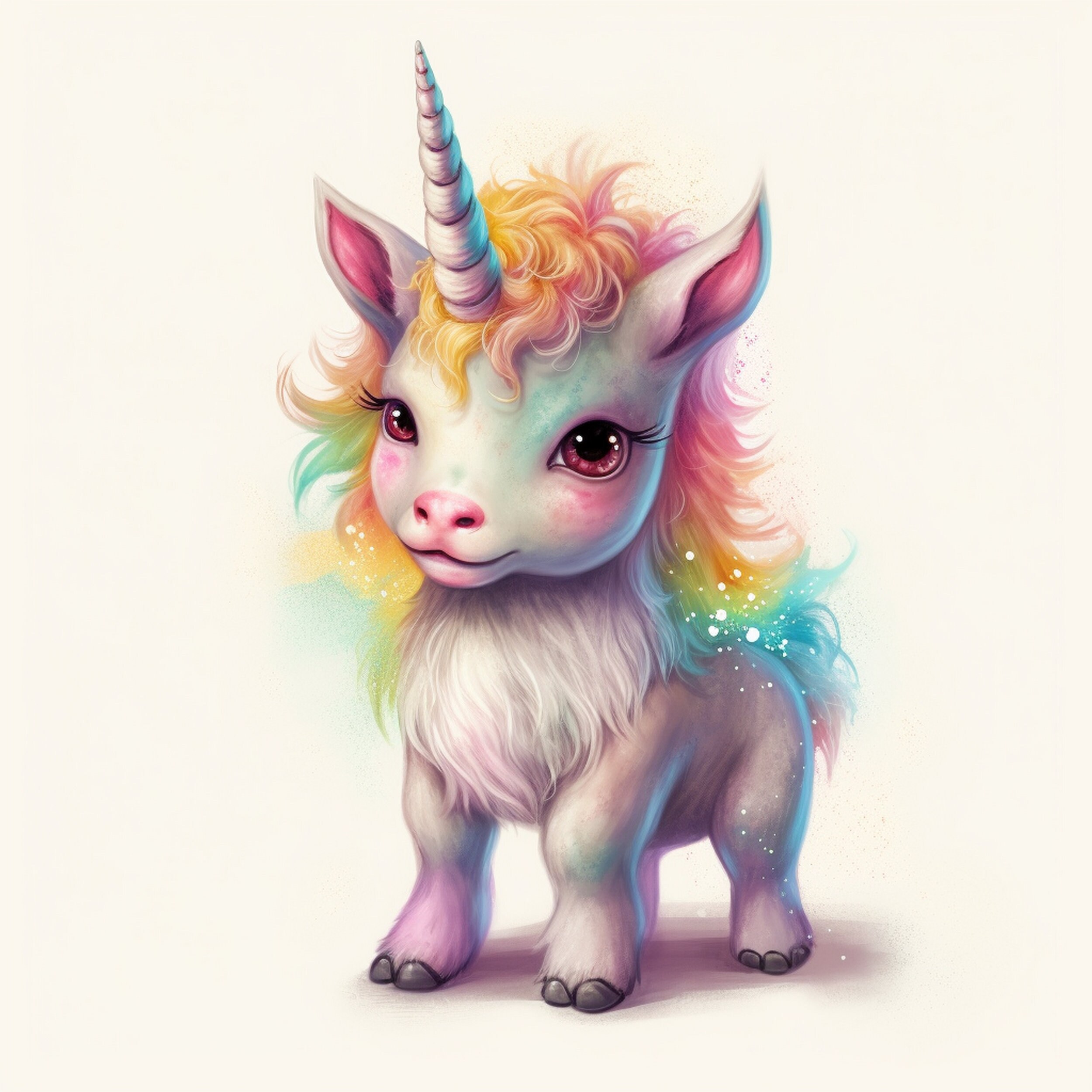 9 Baby Unicorn Watercolor Clipart Png, Unicorn Сlip Art, Cute Unicorn ...
