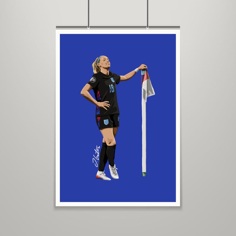 Chloe Kelly England Lionesses Poster Art Print: Women's Football Gift ...