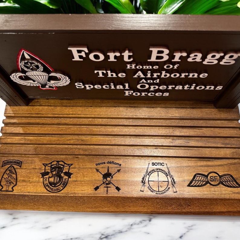 Iconic Fort Bragg Sign Coin Display, Military Gift, Airborne ...